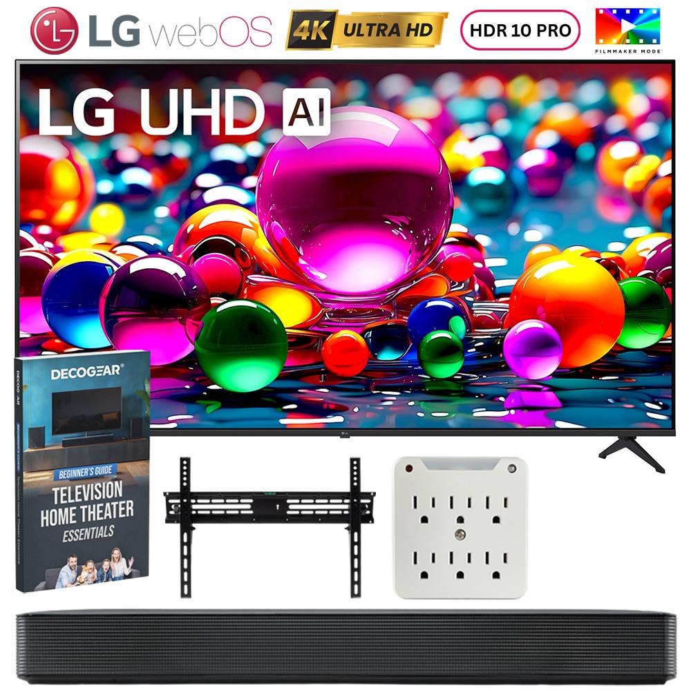 LG 43" UA77 Series LED AI 4K UHD Smart webOS TV (2025) w/ SKM1 Soundba