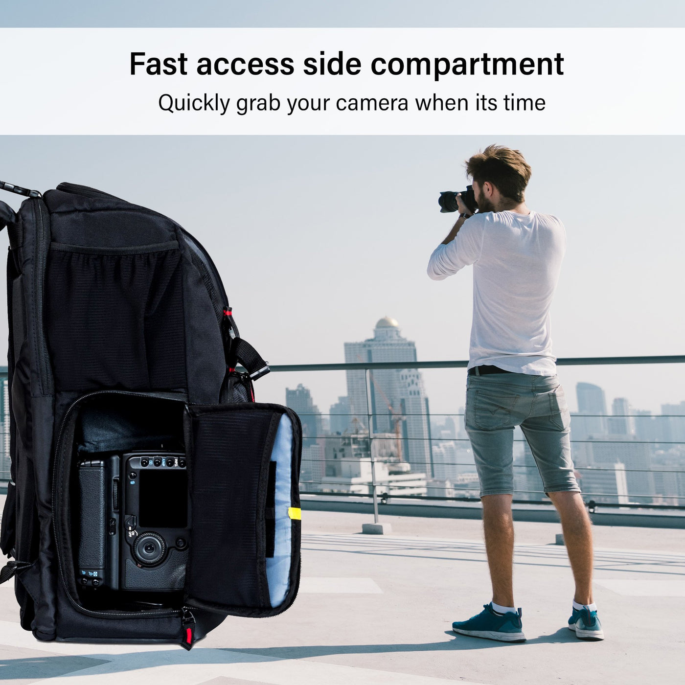 Deco Photo Camera/Drone Sling Backpack for Cameras & Accessories Fits